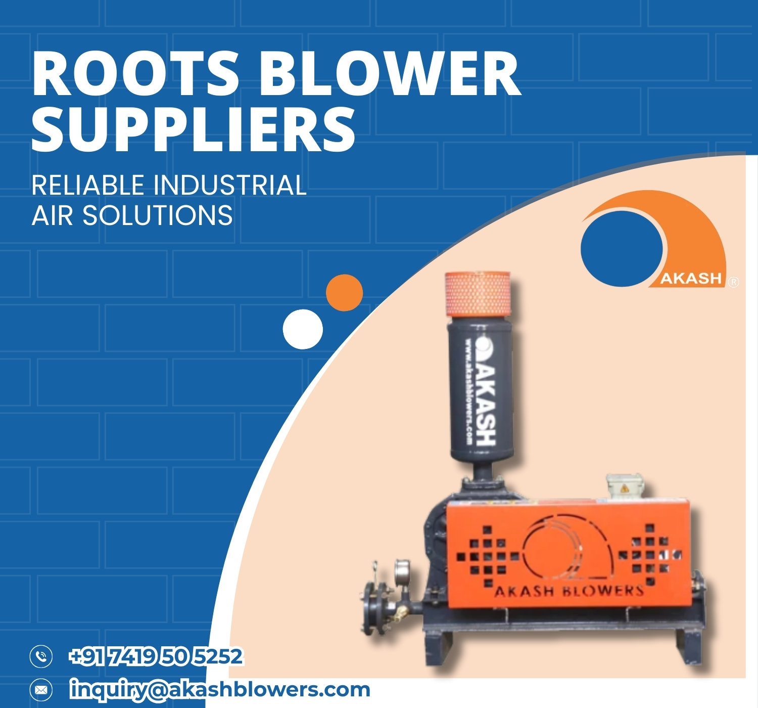 Roots Blower Suppliers | Industrial Air Solutions - Akash Blowers