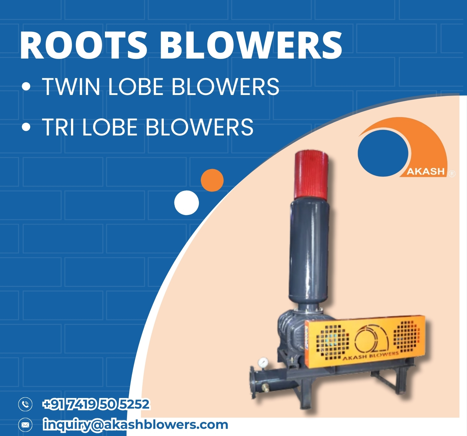 Roots Blower | Twin Lobe & Tri Lobe Blowers by Akash Blowers - Akash ...