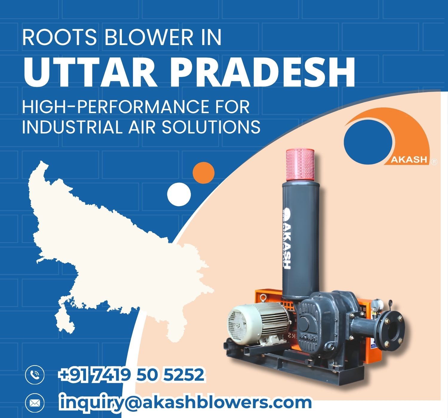 Roots blower in Uttar Pradesh - Akash Blowers